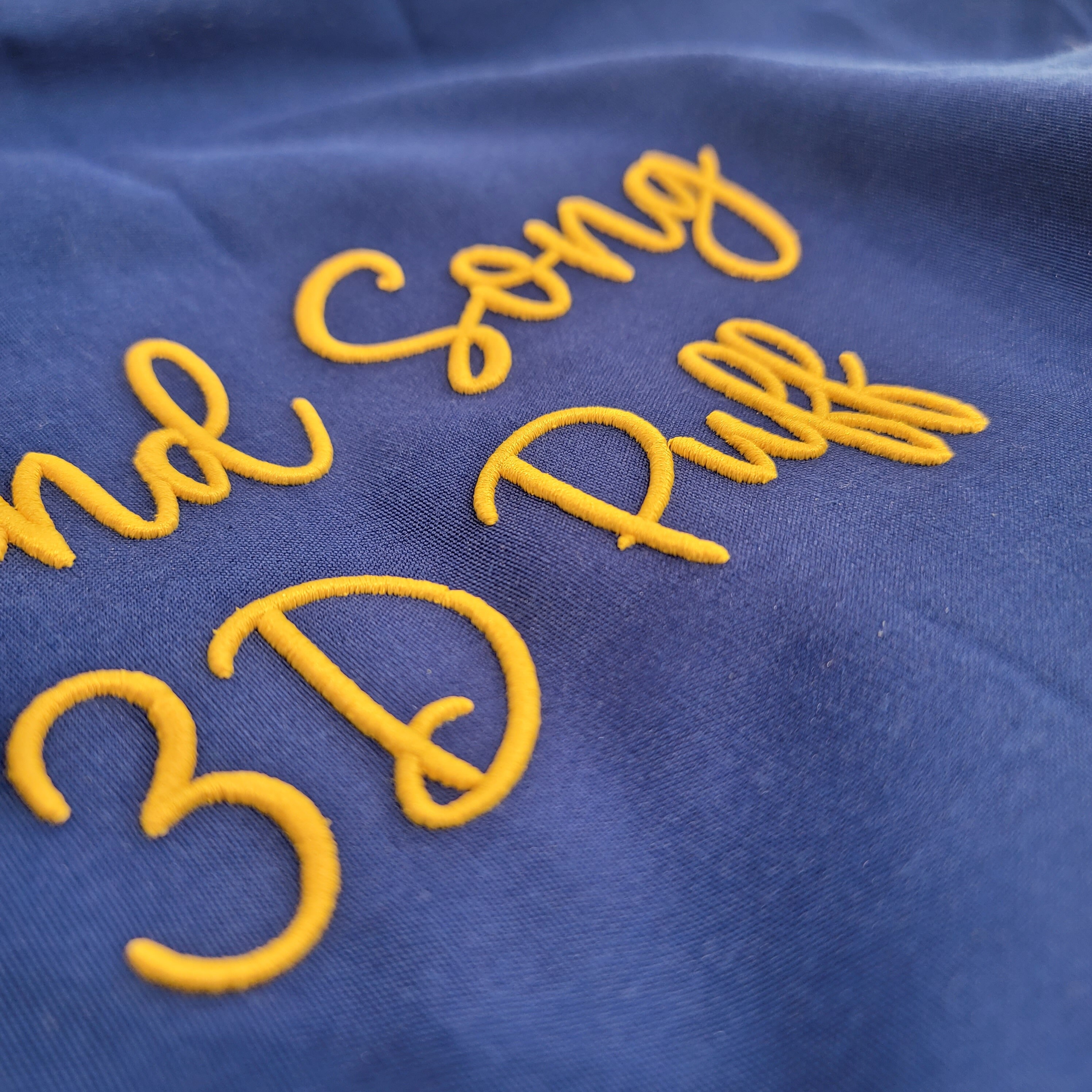 3D Puff Cursive Script Embroidery Font; 5 Sizes, BX Font, PES + 8 Other ...