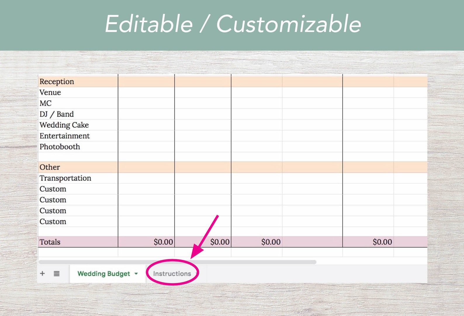 Wedding Budget Tracker, Excel Spreadsheet, Wedding Budget Template ...