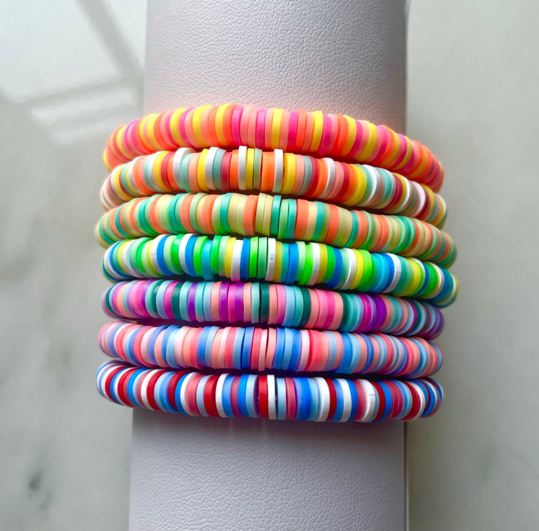 Clay Heishi Bead Mix N Match Jumble Bracelets - Etsy