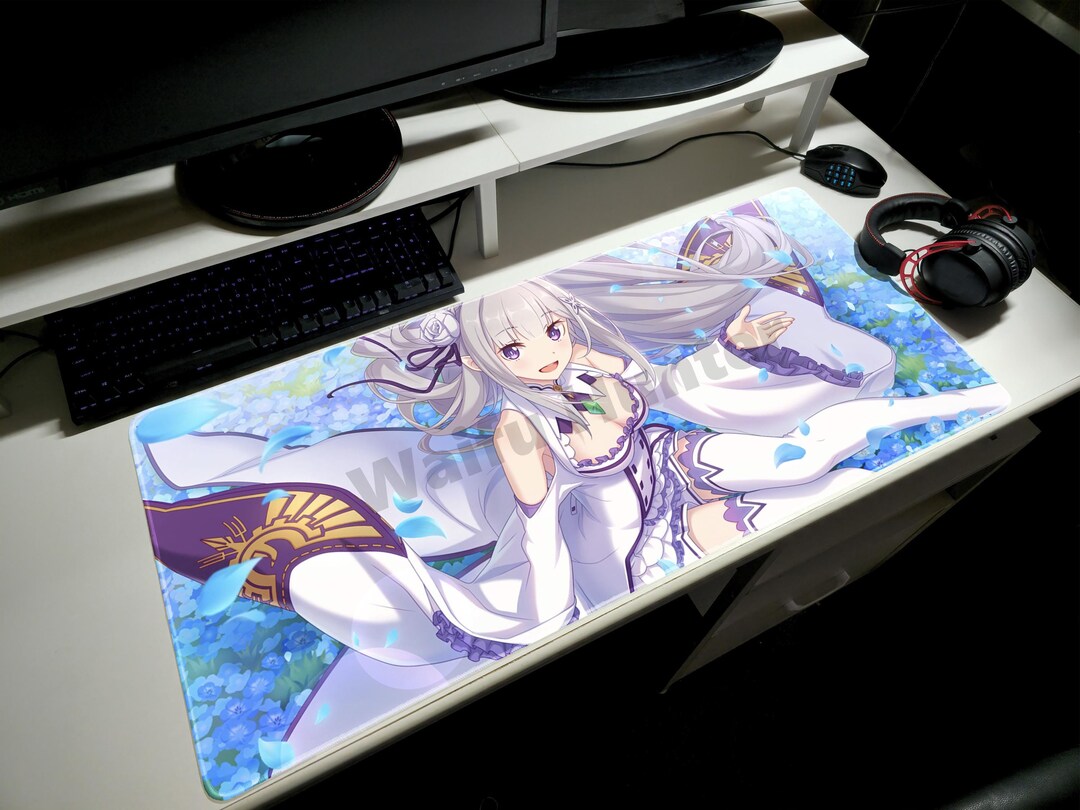 Emilia Re:zero Giant Mouse Pad and Desk Mat, XXL Extended Mousepad ...