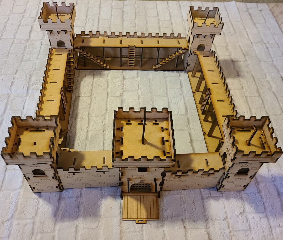 Castle, Wood Model Kit, DIY, D&D, Miniature - Etsy