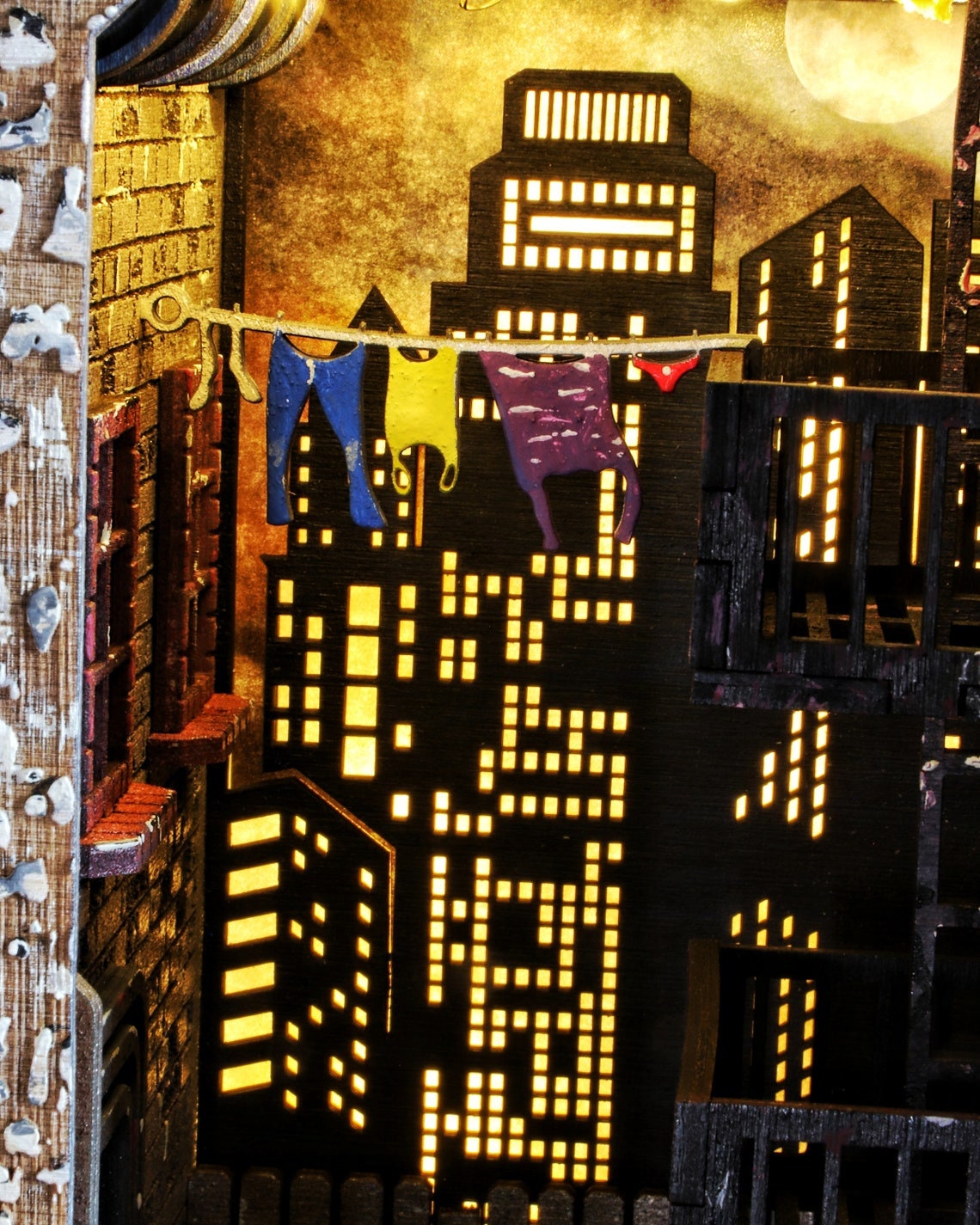 Crime Scene Book Nook DIY KIT Wood Gift - Etsy