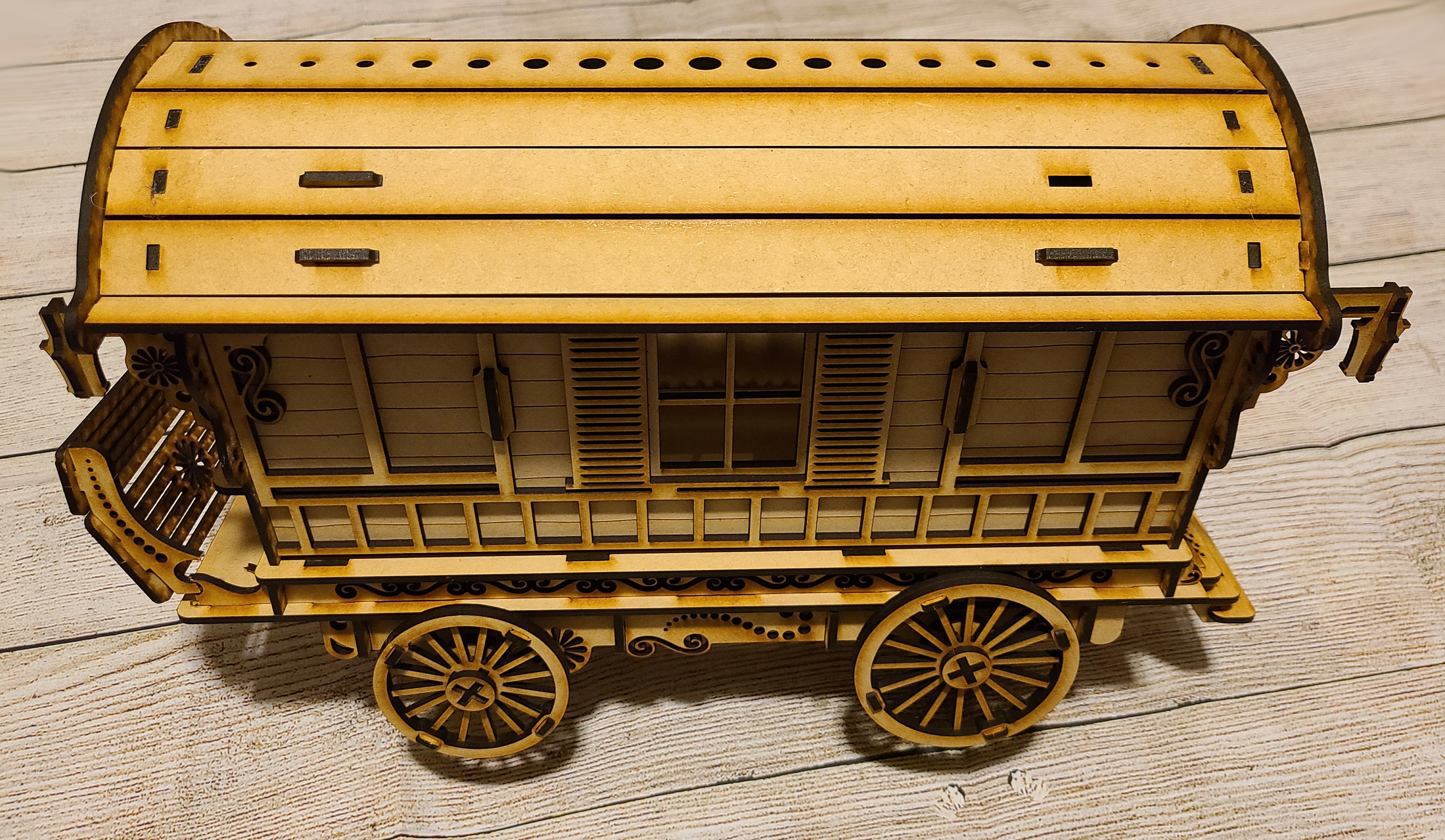 Wagon Model Wood Model Kit DIY | Etsy