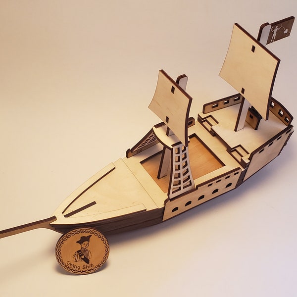 Wood Pirate Ship Model Kit - Etsy
