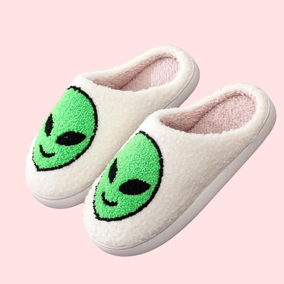 Cool Alien Head Slippers Indoor Slippers Comfy Slippers for Spooky ...
