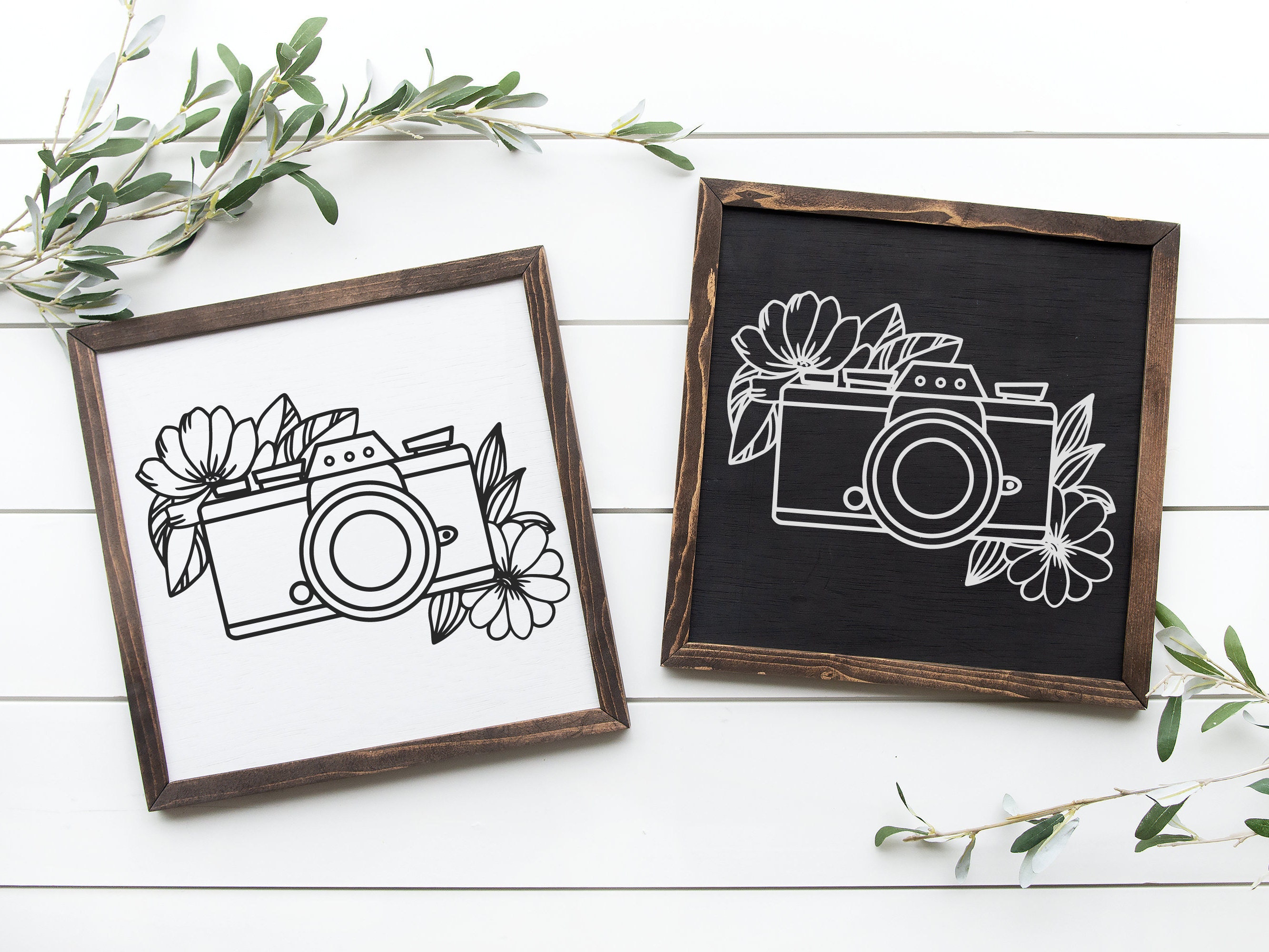 Floral Camera Svg Camera Cut File Photography Svg Film Camera Svg ...