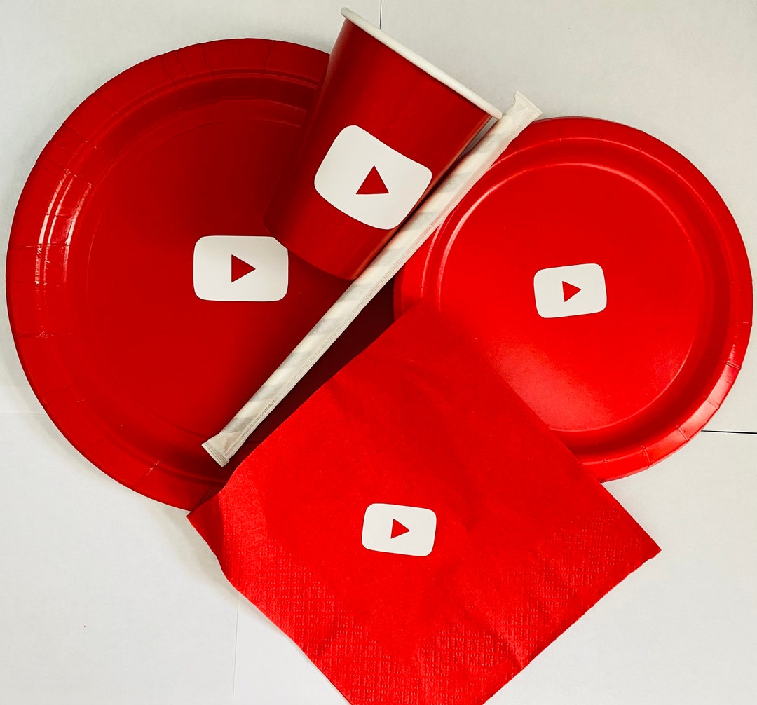 You Tube Party Decoration Supply Set, You Tube Birthday Party Set ...