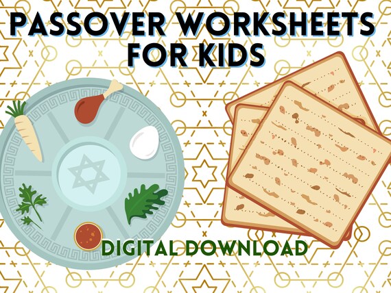 Passover Worksheets for Kids Jewish Education / Sunday School | Etsy