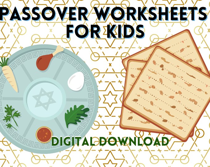 Passover Worksheets for Kids, Jewish Education / Sunday School - Etsy