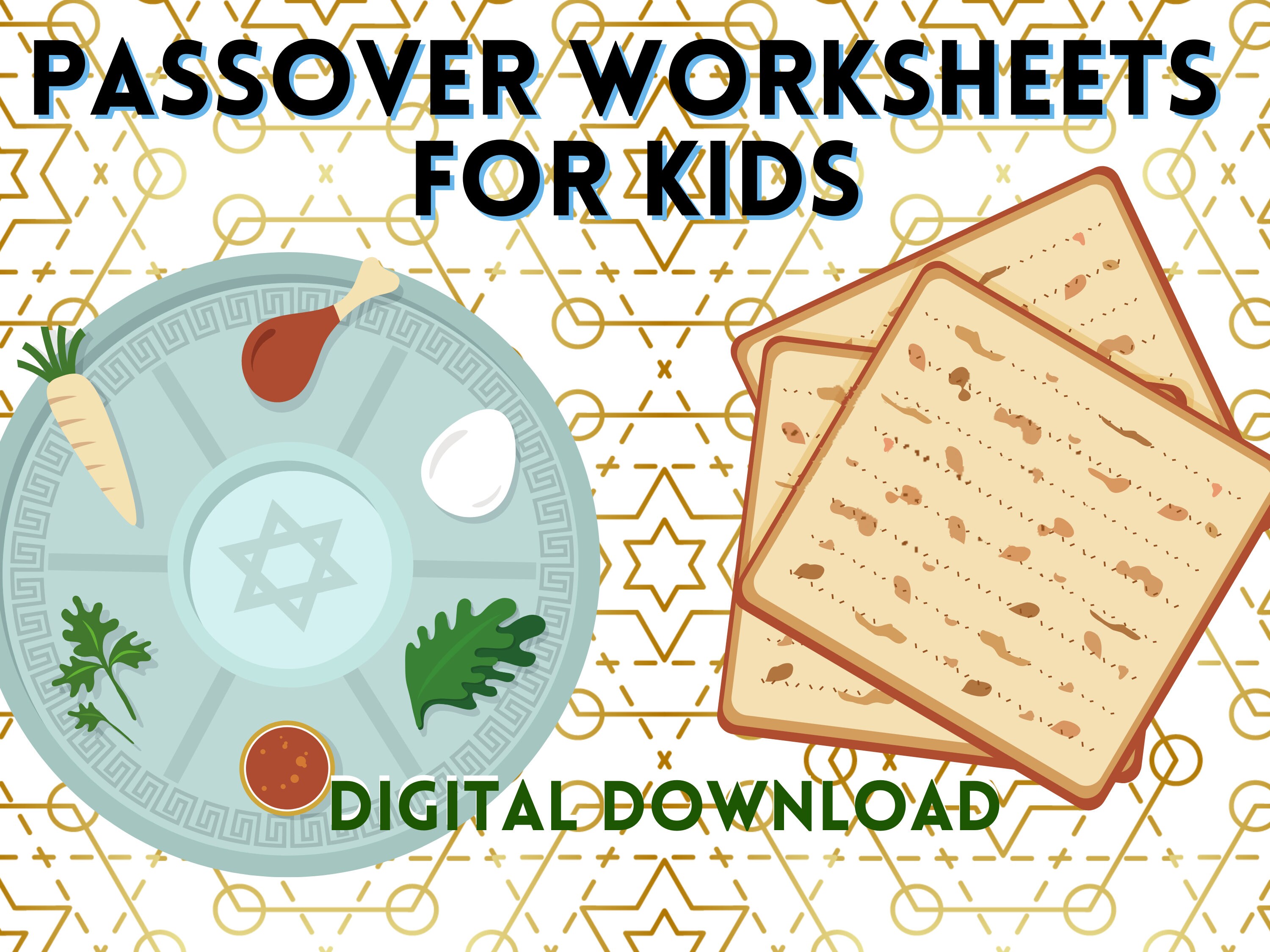 Passover Worksheets for Kids, Jewish Education / Sunday School - Etsy