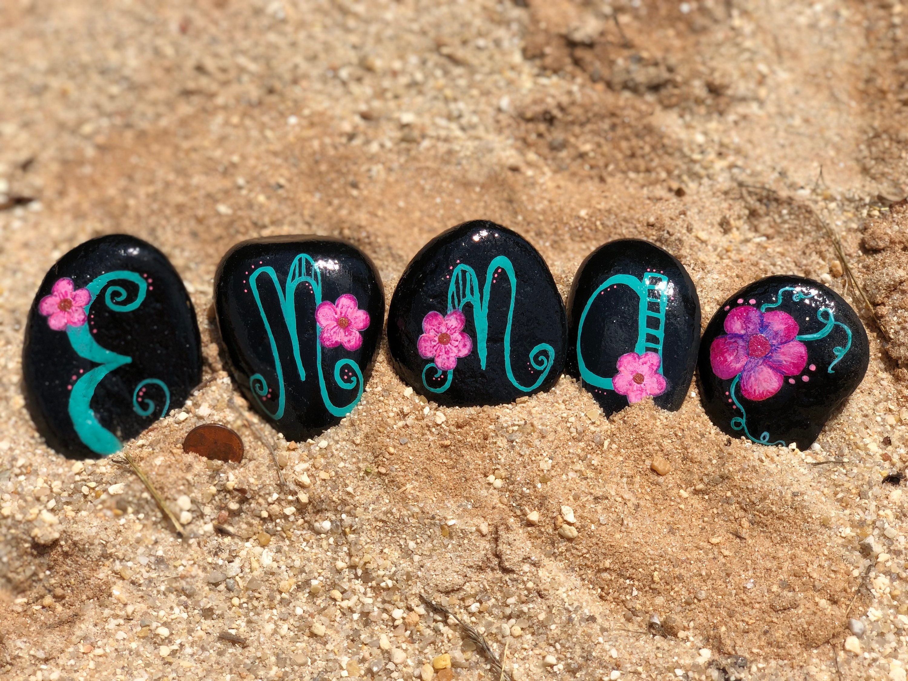 Customizable Name Rocks Hand Painted River Rocks | Etsy
