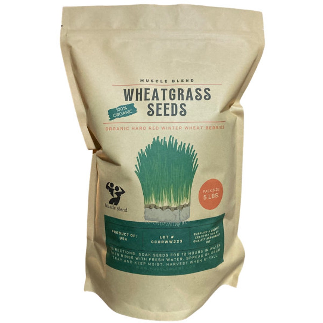 Bulk Organic Hard Red Winter Wheat Berries, Wheatgrass Seeds, Premium ...