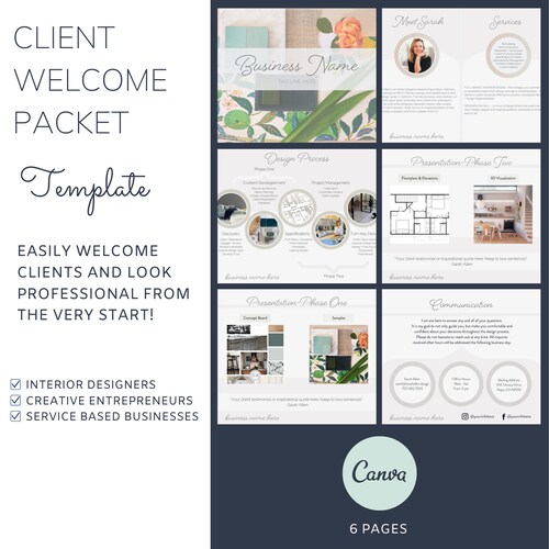 Client Welcome Packet for Interior Designers Template New - Etsy
