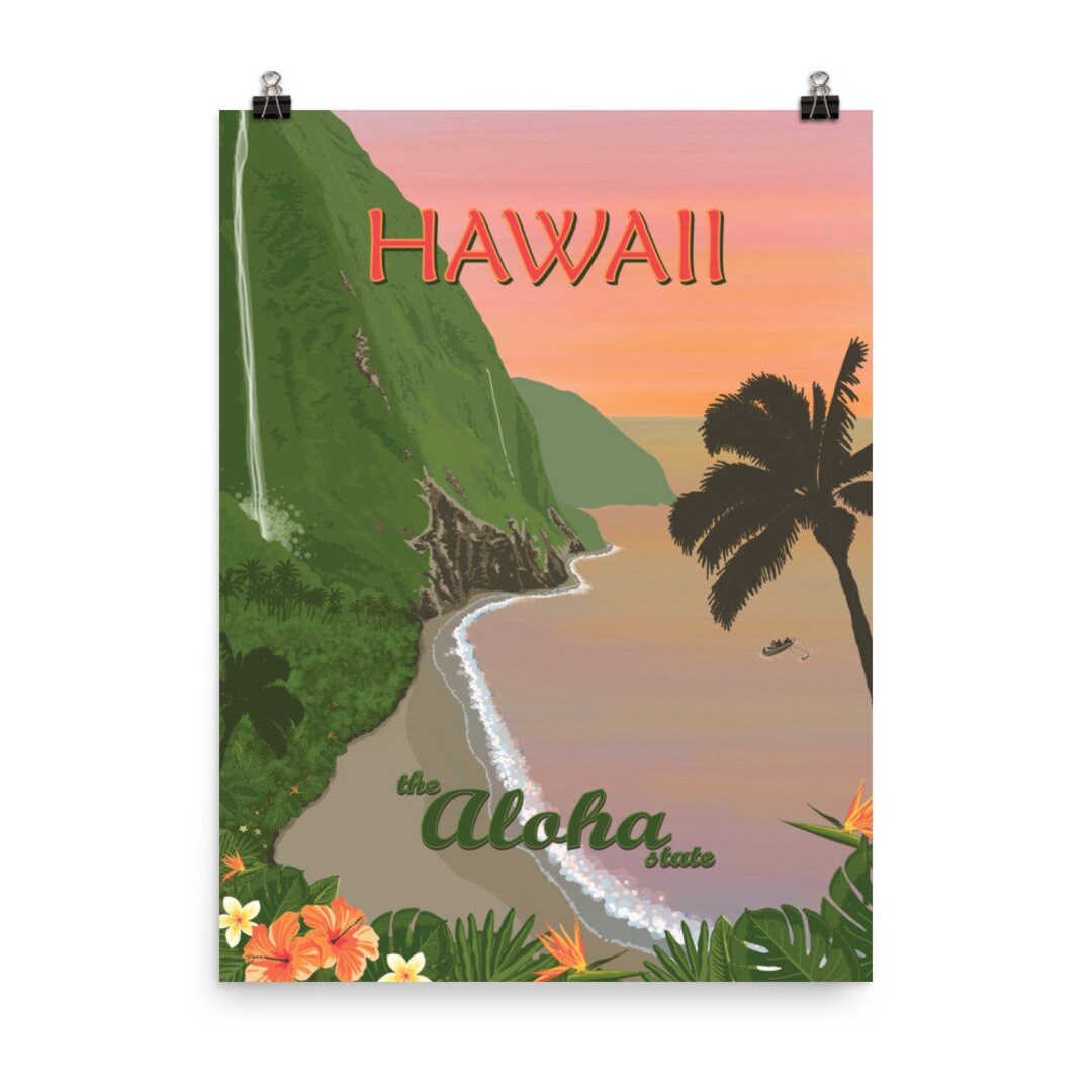 18x24 Hawaii Travel Poster - Etsy