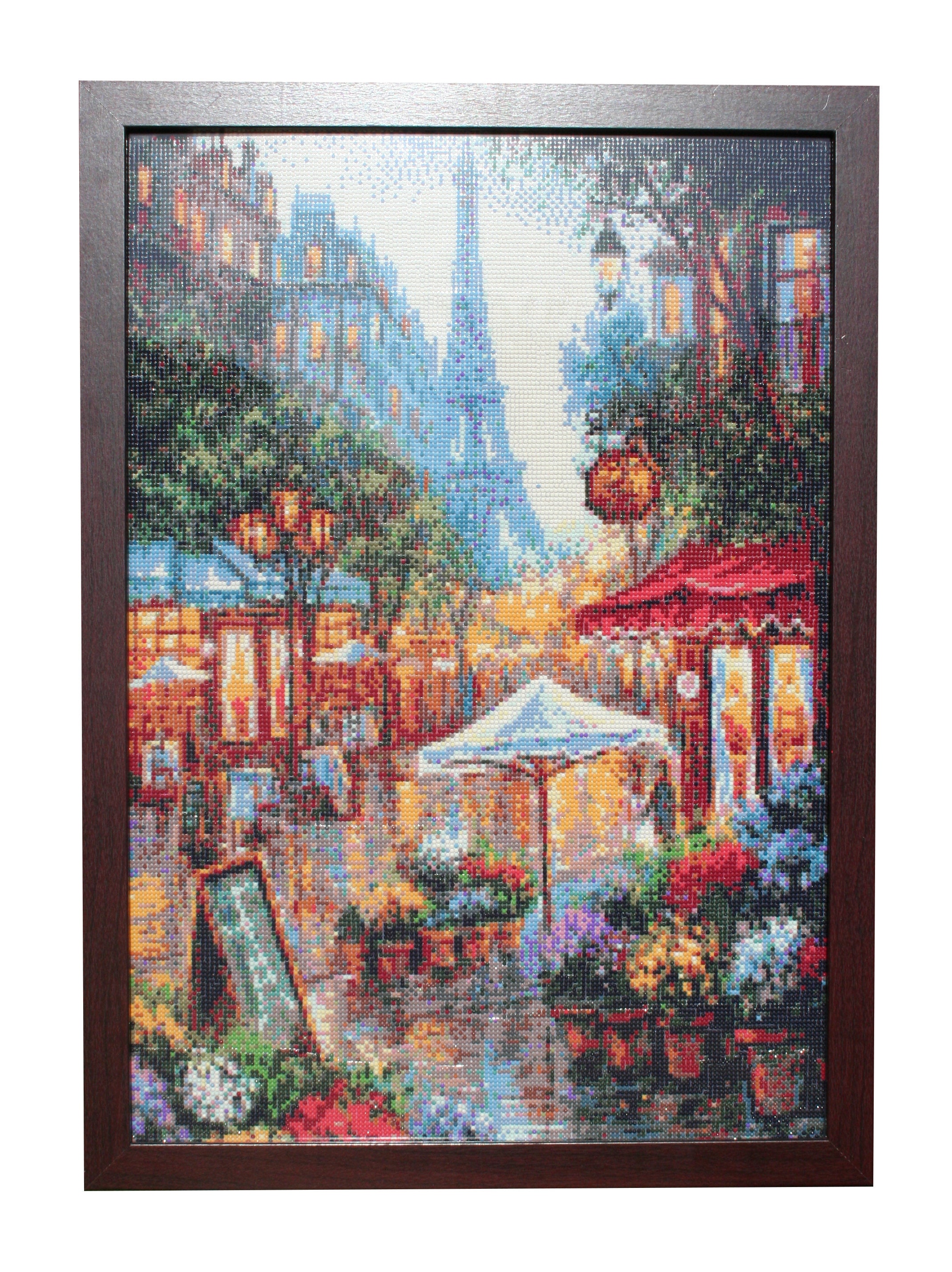 Paris Diamond Painting Art Completed-wooden Frame With Clear Acrylic to ...