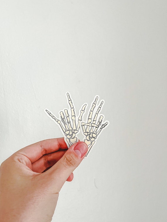 Skeleton Sticker for Water Bottle Skeleton Hand Sticker - Etsy