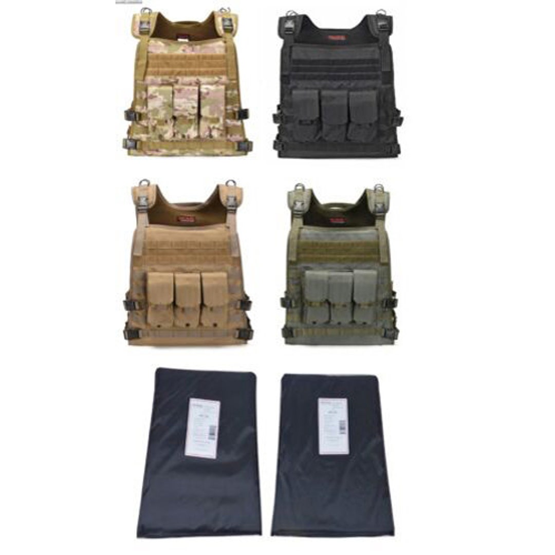 Tactical Scorpion Level IIIA 3A Soft Body Armor Plates Insert + Wildcat ...