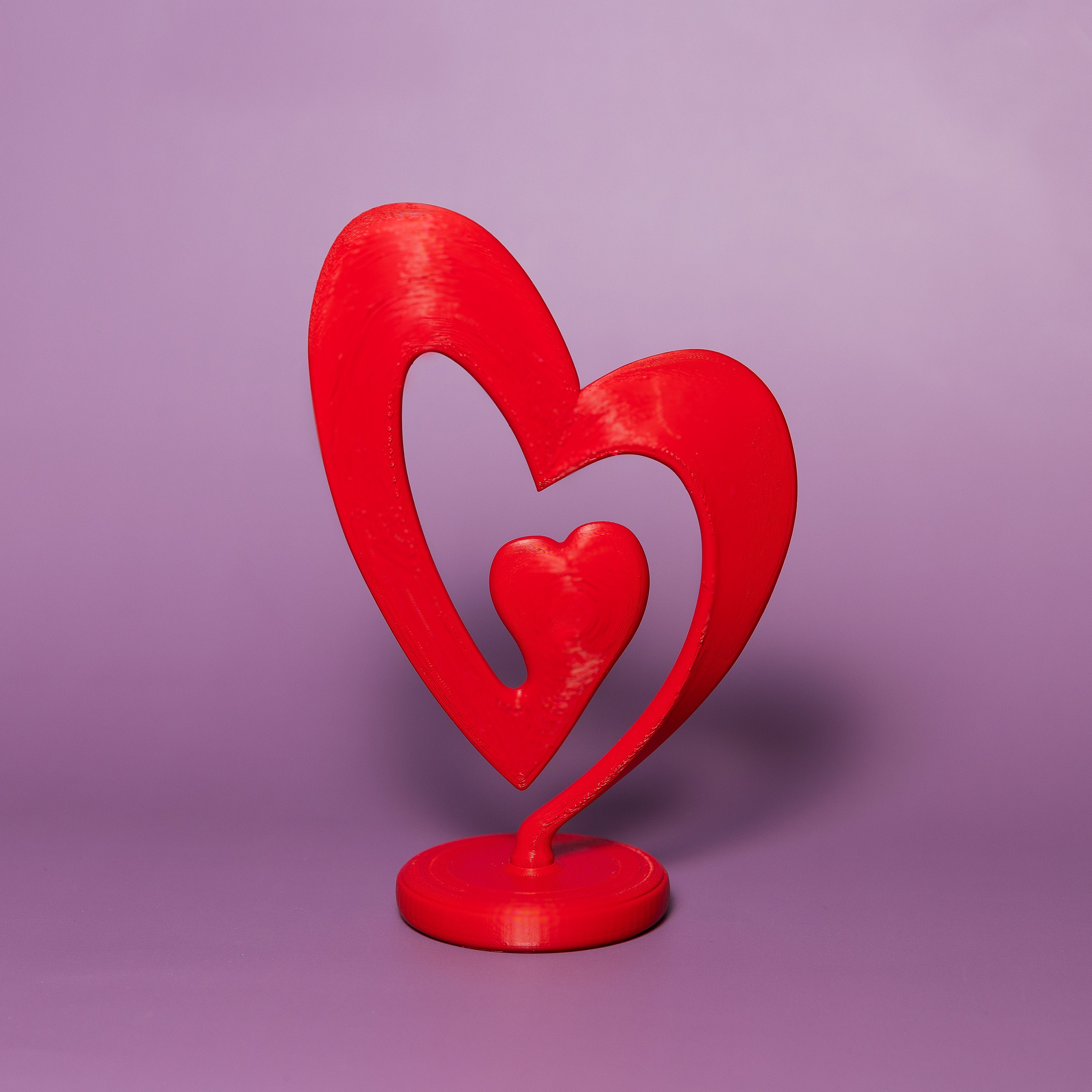 Heart Sculpture, Table Top Heart Decor, Valentines Day Gift for Him ...