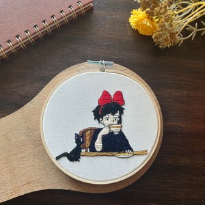 DIY Anime Hand Embroidery KIT Kiki Jiji Kiki's Delivery Service - Etsy