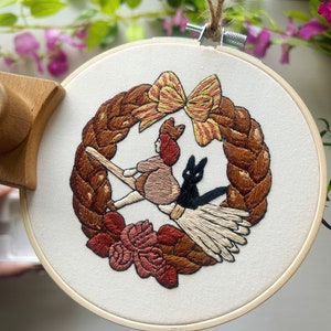 Anime Hand Embroidery Kit - DIY - Kiki's Delivery Service - Etsy