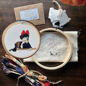DIY Anime Hand Embroidery KIT Kiki Jiji Kiki's Delivery Service - Etsy