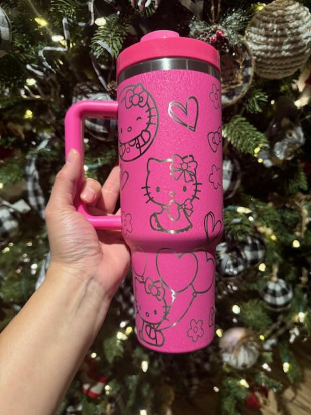 Laser Engraved Tumbler/ Hello / Kitty/ Cats / Girly/ Pink/ 40 Oz ...