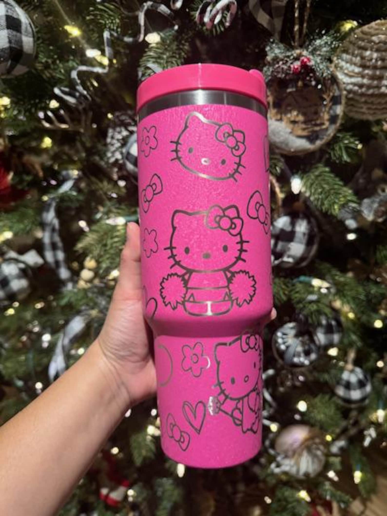 Laser Engraved Tumbler/ Hello / Kitty/ Cats / Girly/ Pink/ 40 Oz ...