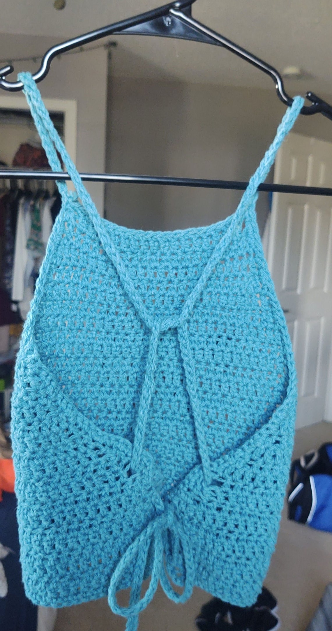 Halter, Open Back, Crocheted Top - Etsy Canada