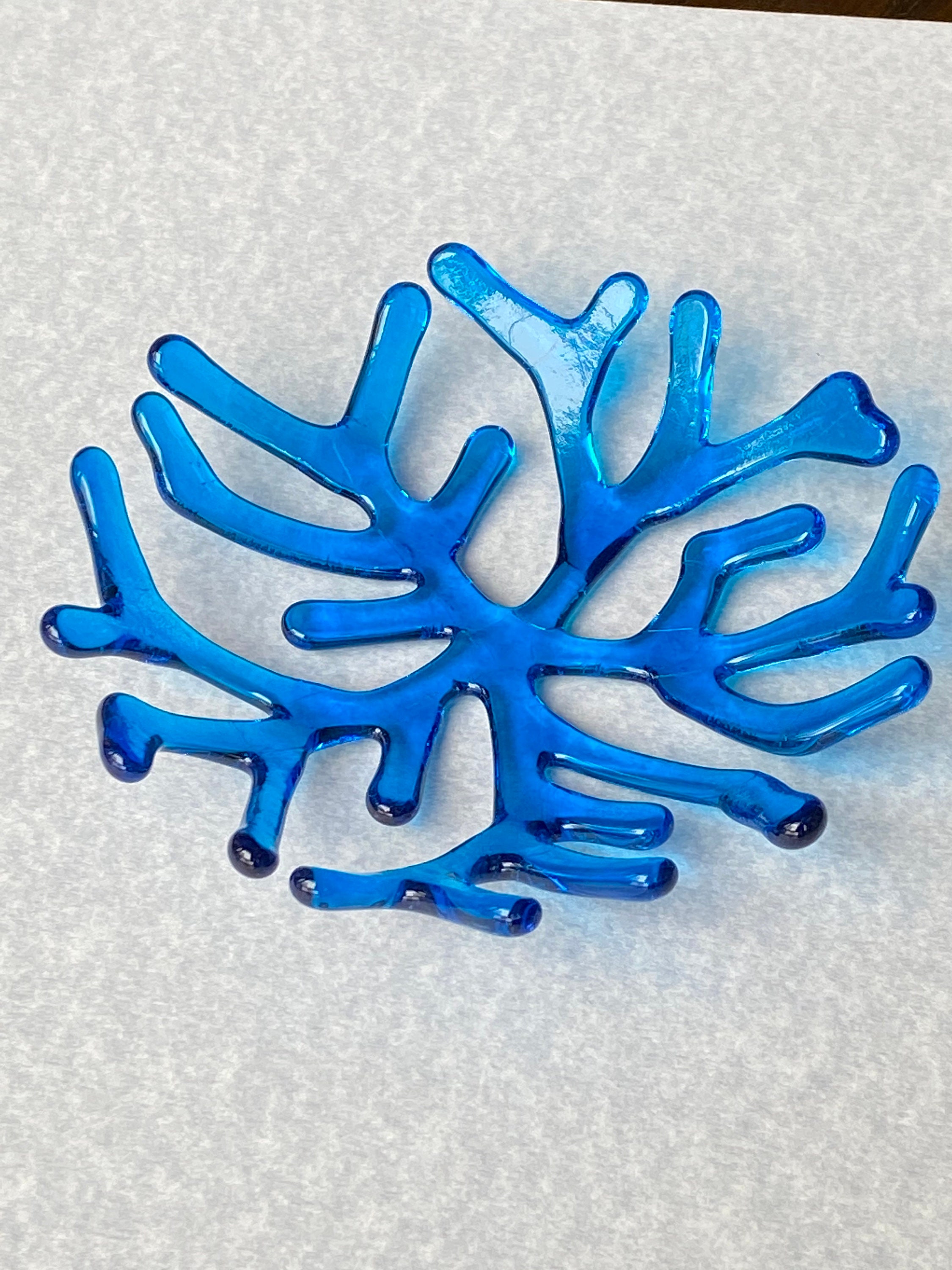 Un solo Fused Glass Coral Bowl en Azul | Etsy
