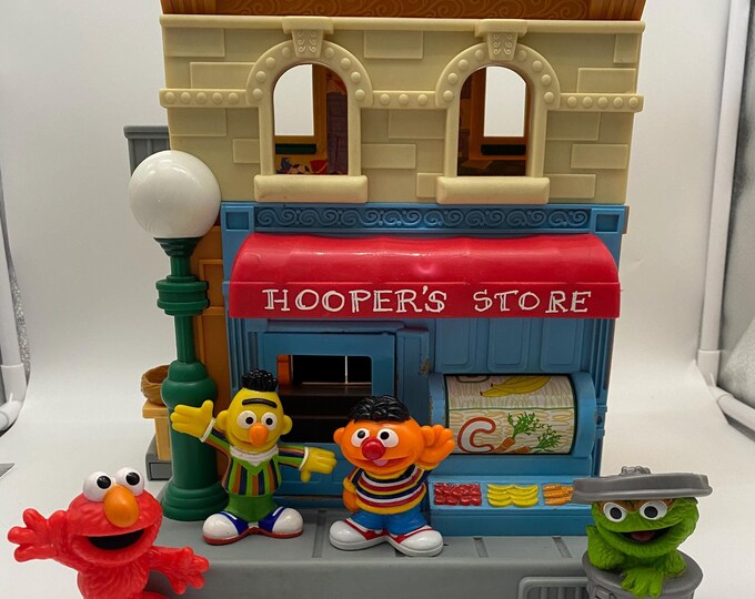 2010 Hasbro Sesame Street Workshop Mr. Hooper's Store Playset With 4 ...