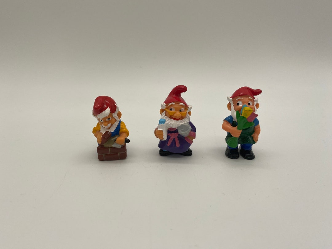 Vintage 90s Kinder Surprise Egg Gnome Figurines - Set of 3 Collectible ...