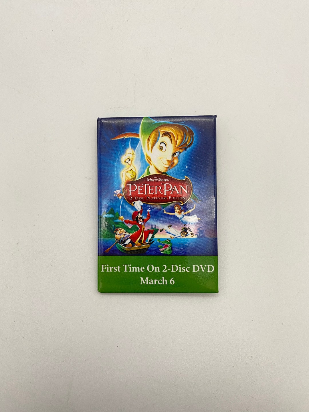 Disney Peter Pan Platinum Edition DVD Movie Release Button Pin Disney ...