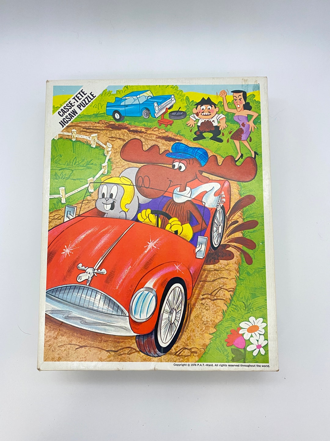 Vintage Rocky and Bullwinkle 100-piece Jigsaw Puzzle by Whitman ...