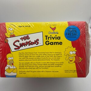 2000 the Simpsons Trivia Game With Collectable Metal Tin Sealed - Etsy