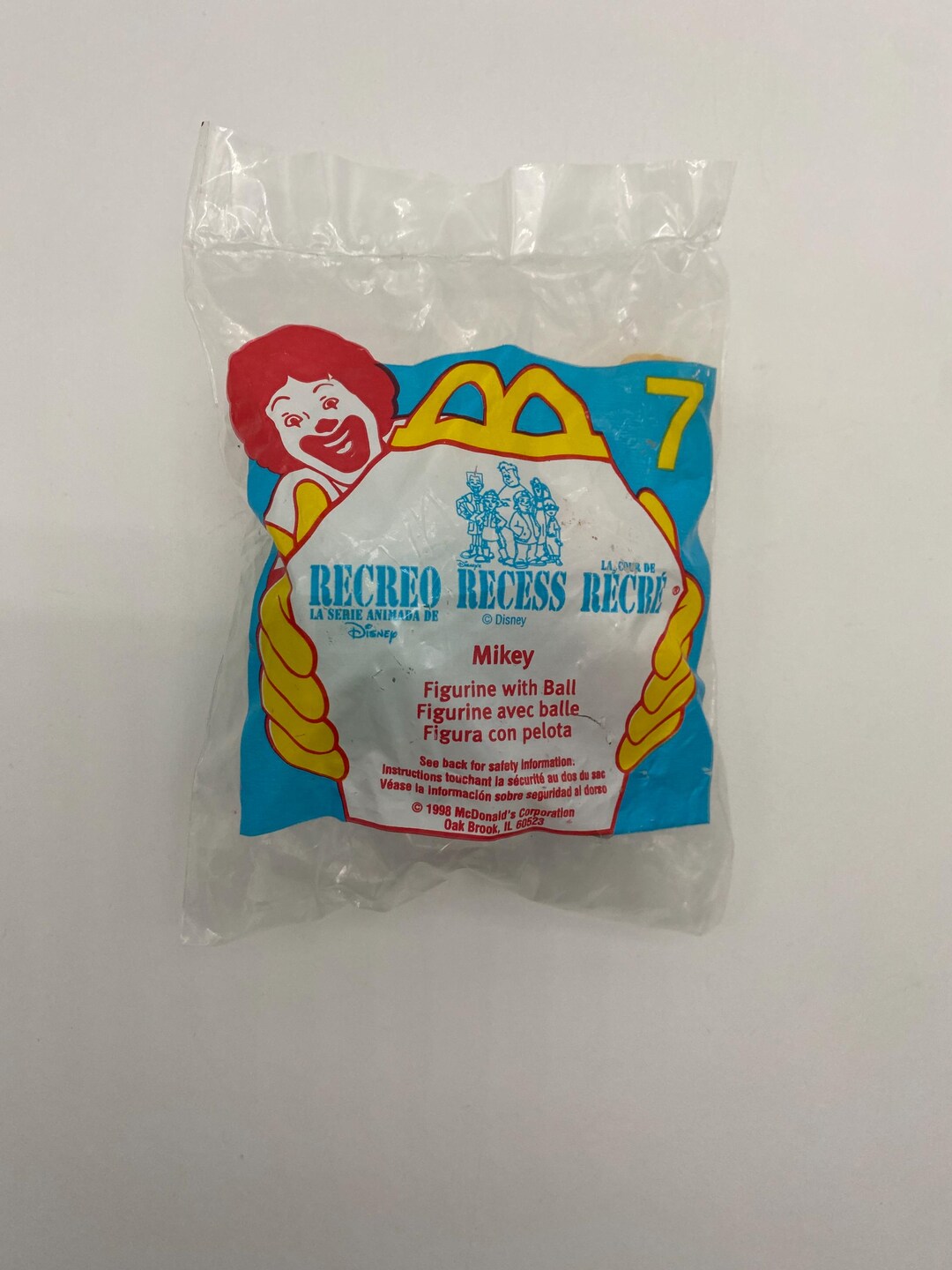 1998 Mcdonald's Disney Recess Mikey Figurine With Ball Happy Meal Toy ...