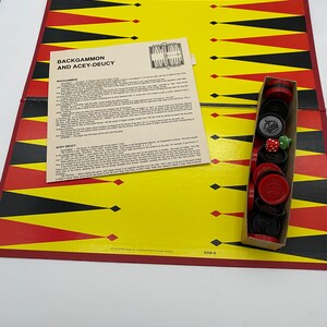 Vintage 1973 Milton Bradley Backgammon & Acey-deucy Board Game Set for ...