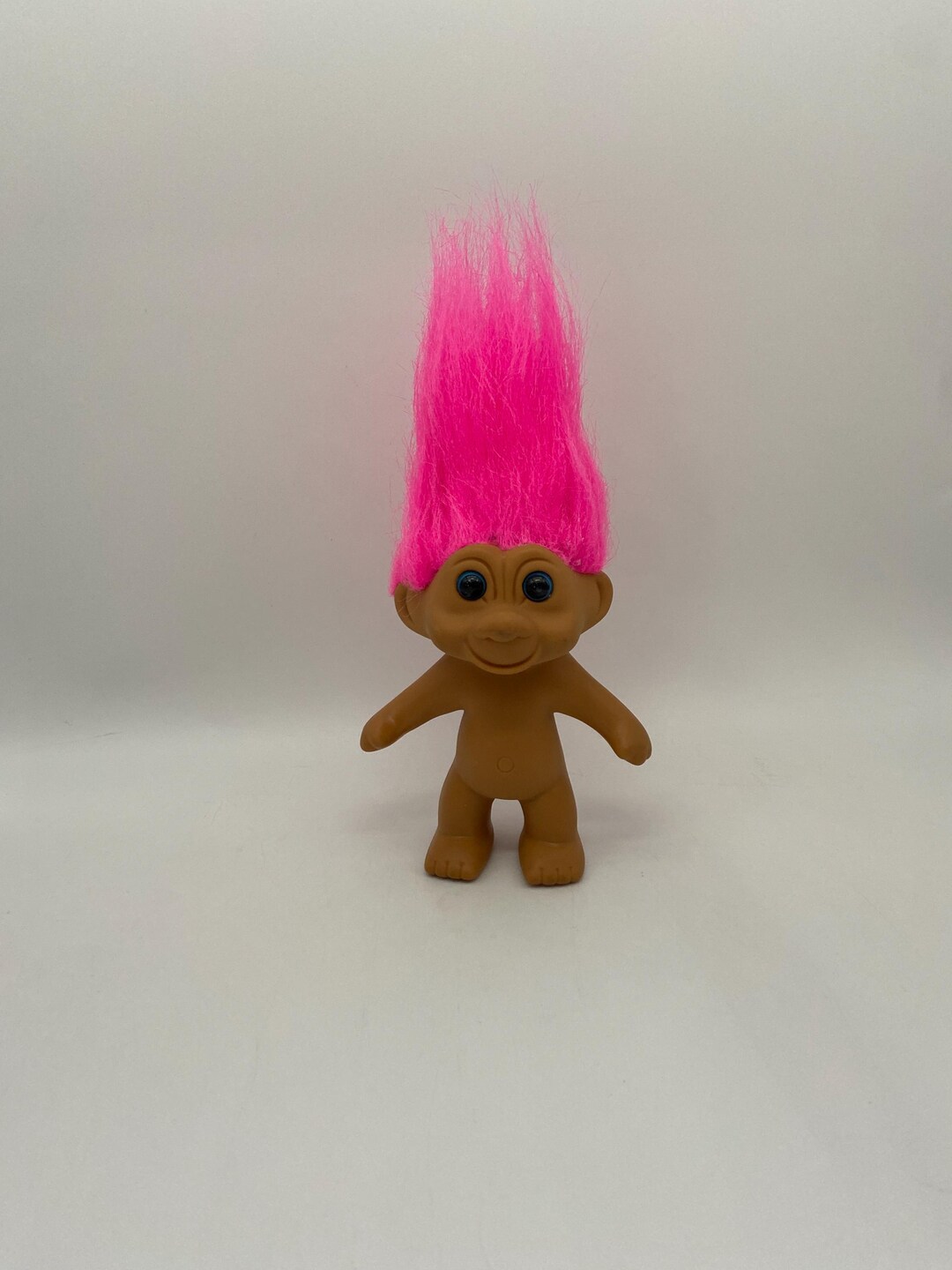 Vintage 1991 Medium TNT Pink Hair Troll Doll - Retro Russ Toy ...