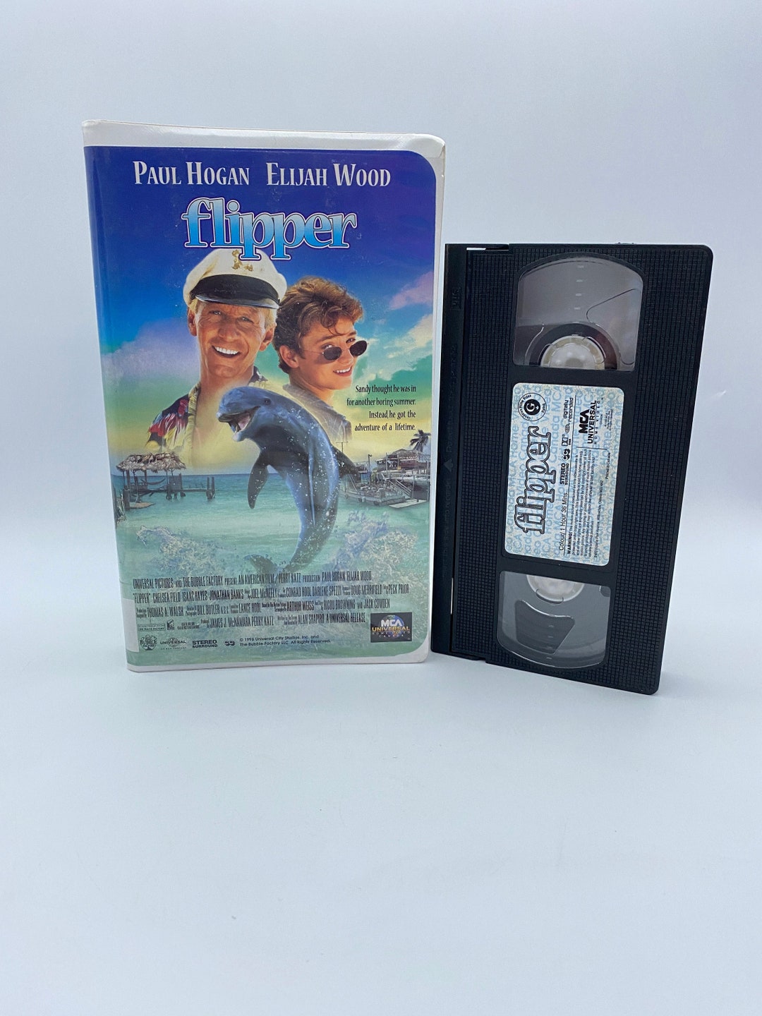 Buy Flipper Movie VHS Tape Paul Hogan Elijah Wood Universal Pictures ...