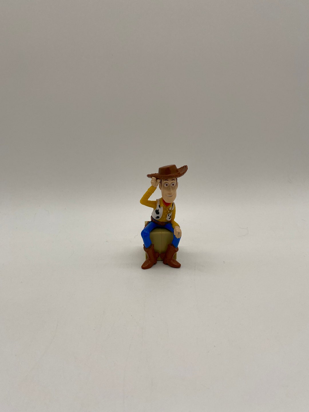 Disney Toy Story Woody Sitting on Block Figurine - Etsy