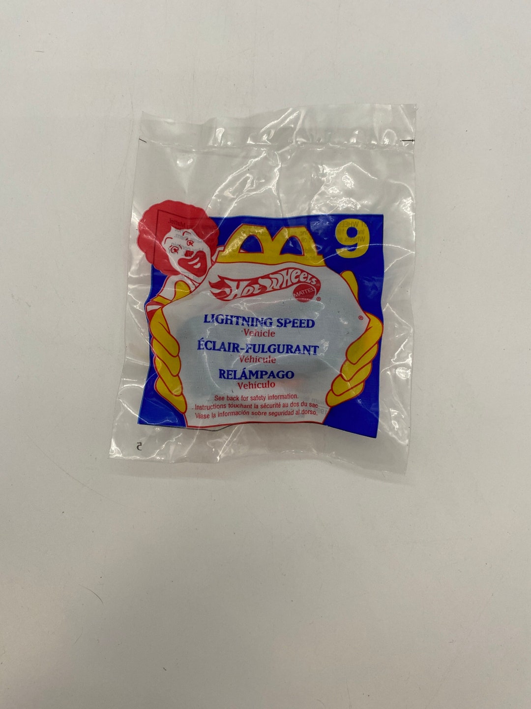 Mcdonalds 1994 Hot Wheels Lightening Speed Car Toy Happy Meal Toy Hot ...