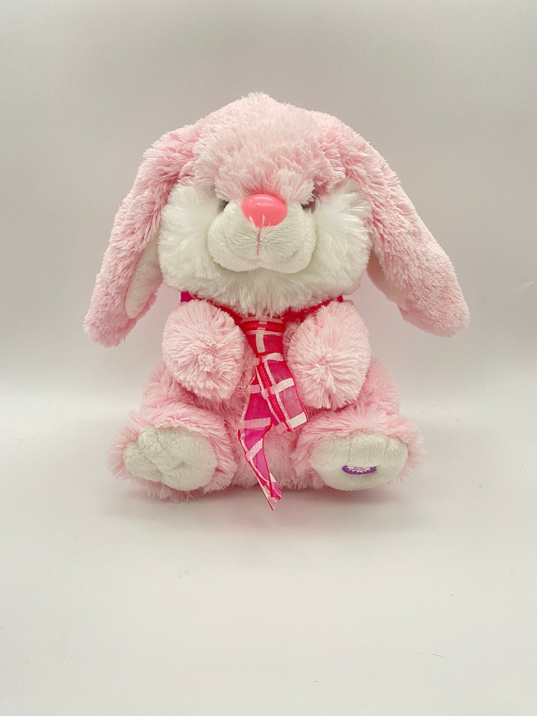 Pink Easter Bunny Singing Plush - Etsy