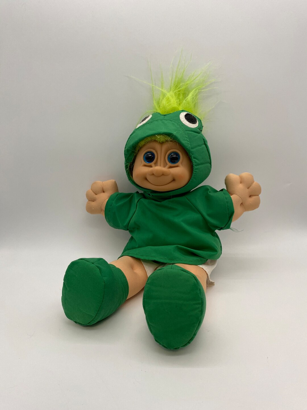 Vintage Large Frog Russ Troll Plush Doll - Etsy