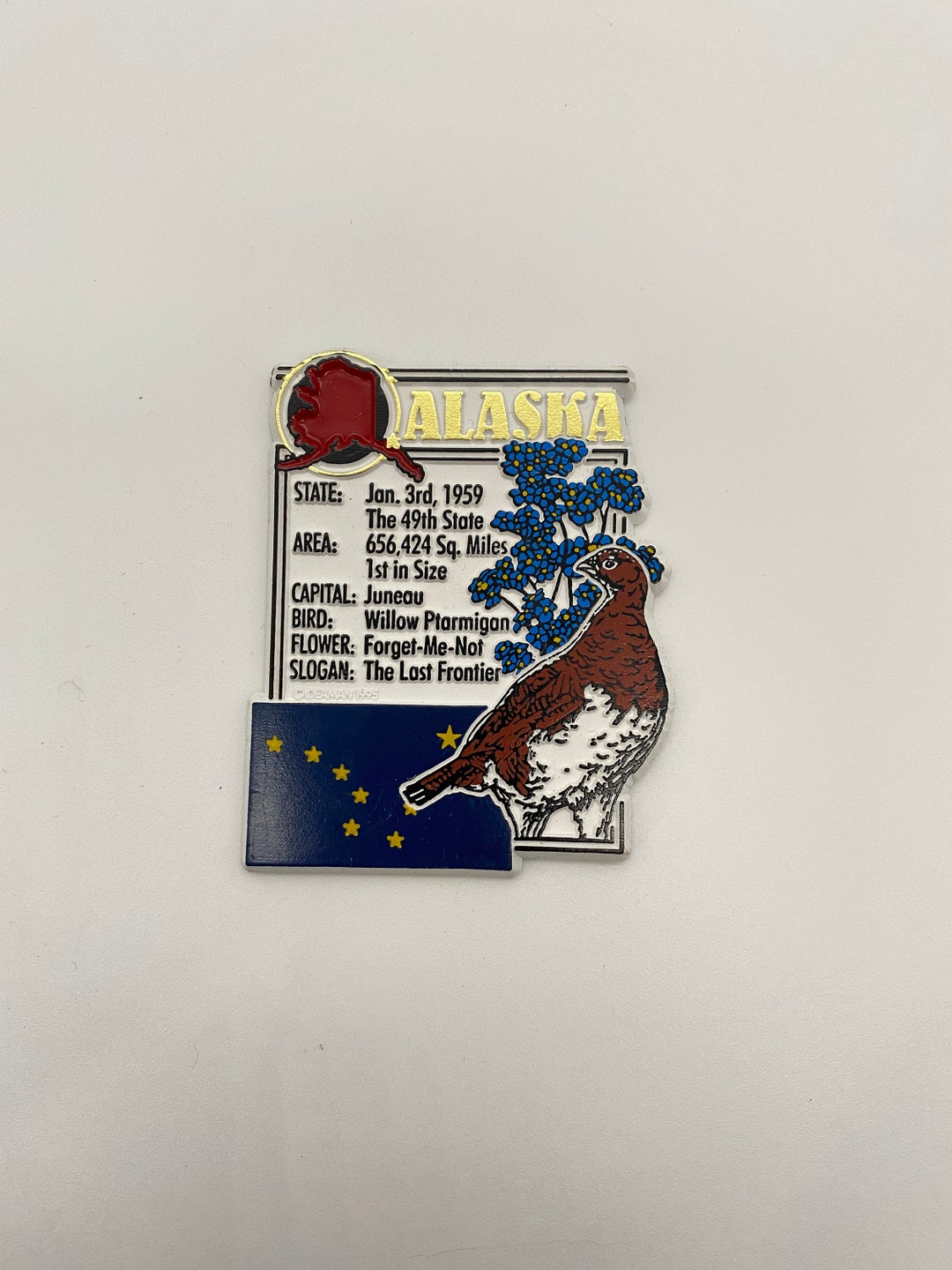 Vintage Alaska State Magnet Travel Souvenir Fridge Magnet - Etsy