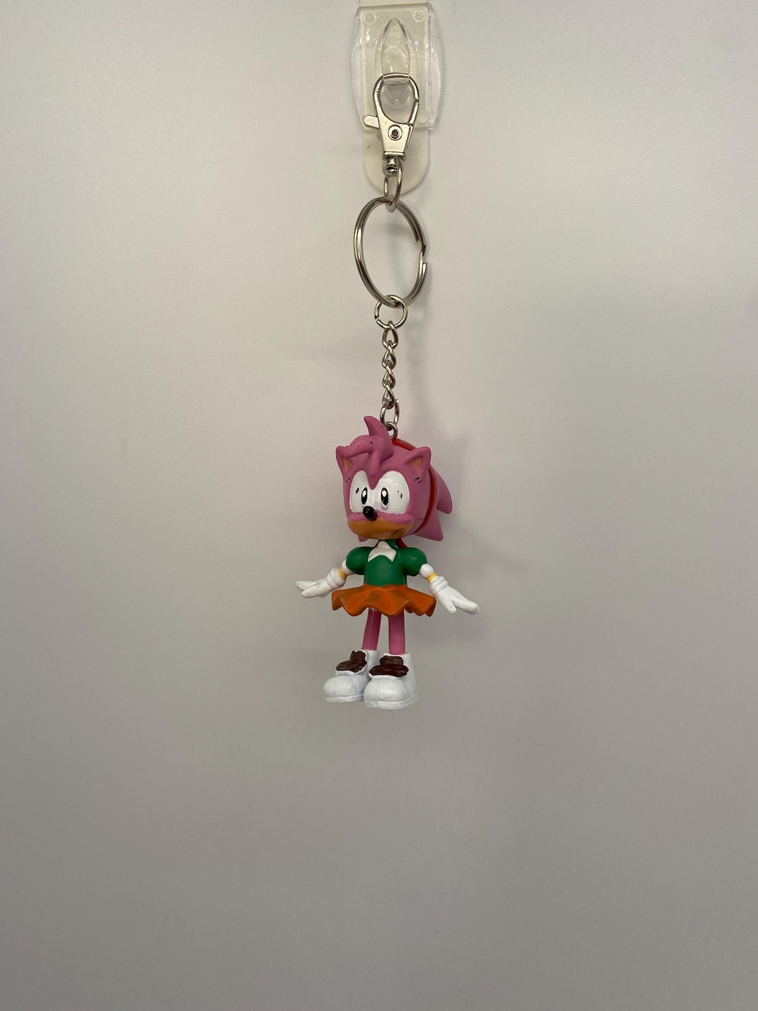 Upcycled Sega Sonic the Hedgehog Amy Keychain: Vintage Toy Charm for ...