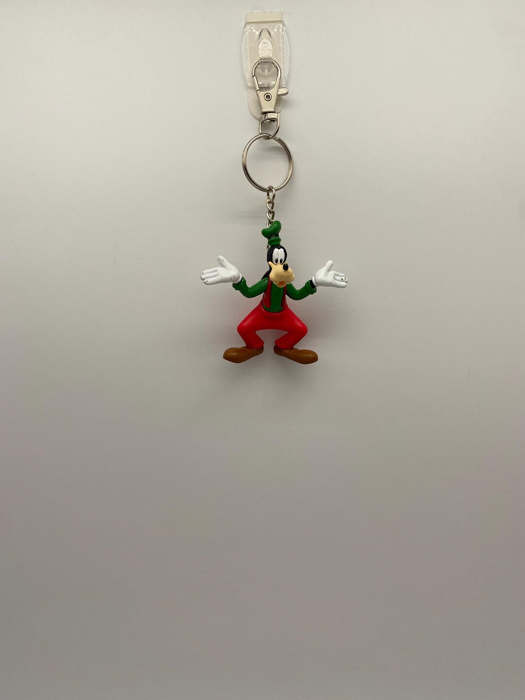 Disney Red and Green Goofy Figurine Key Chain Purse Charm Upcycled X ...