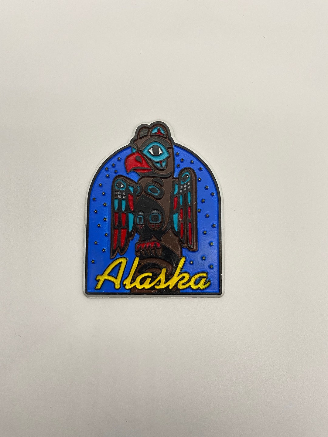 Vintage Alaska USA Totem Pole Magnet Travel Souvenir Fridge Magnet - Etsy
