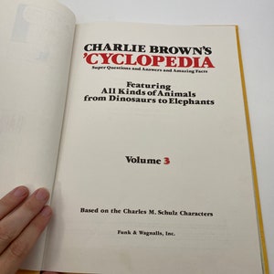Vintage 1980 Charlie Brown's 'cyclopedia Volume 3 Featuring All Kinds ...