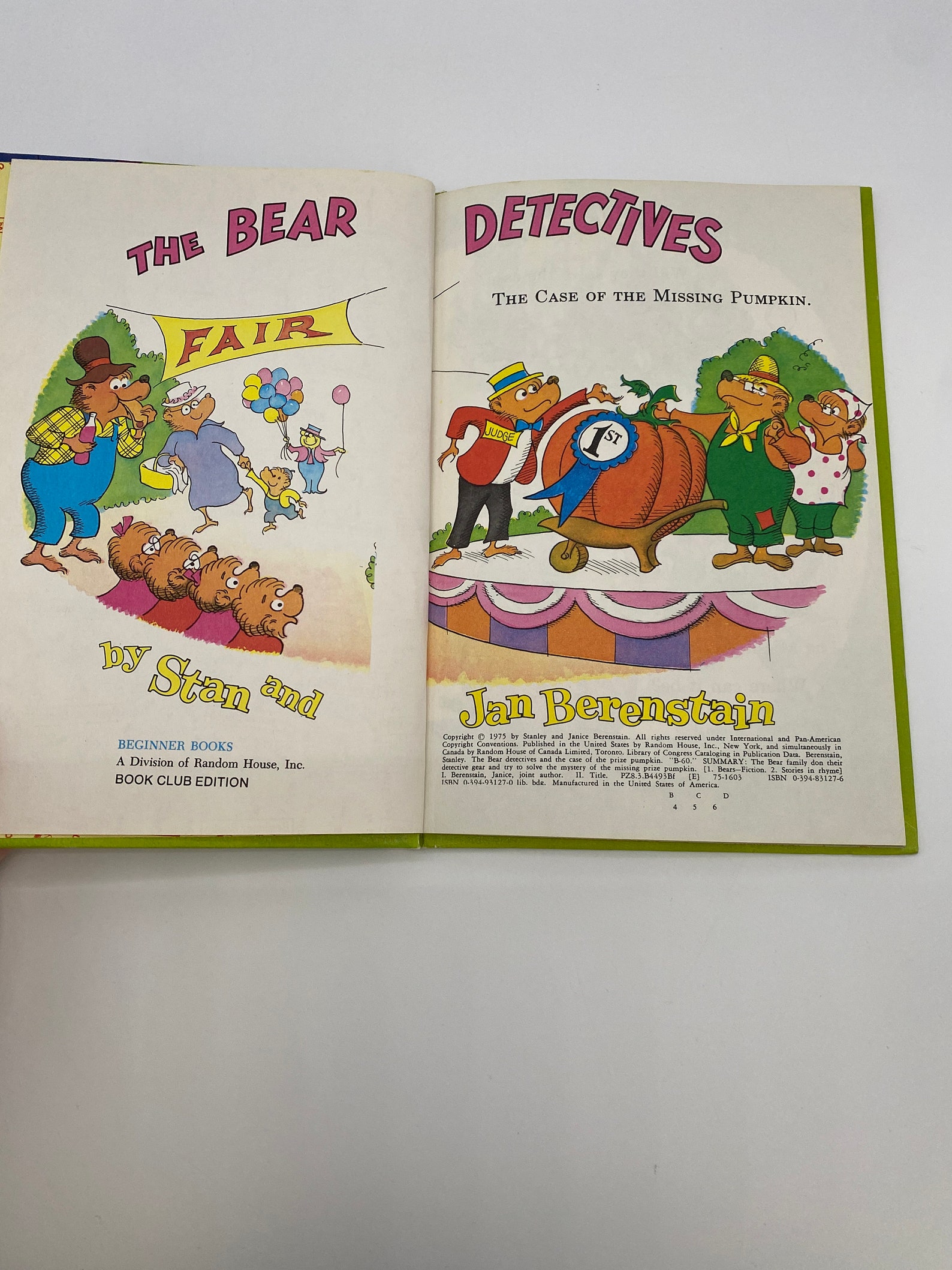 Vintage 1975 Dr. Seuss Bear Detectives Hardcover Book by Stan & Jan ...