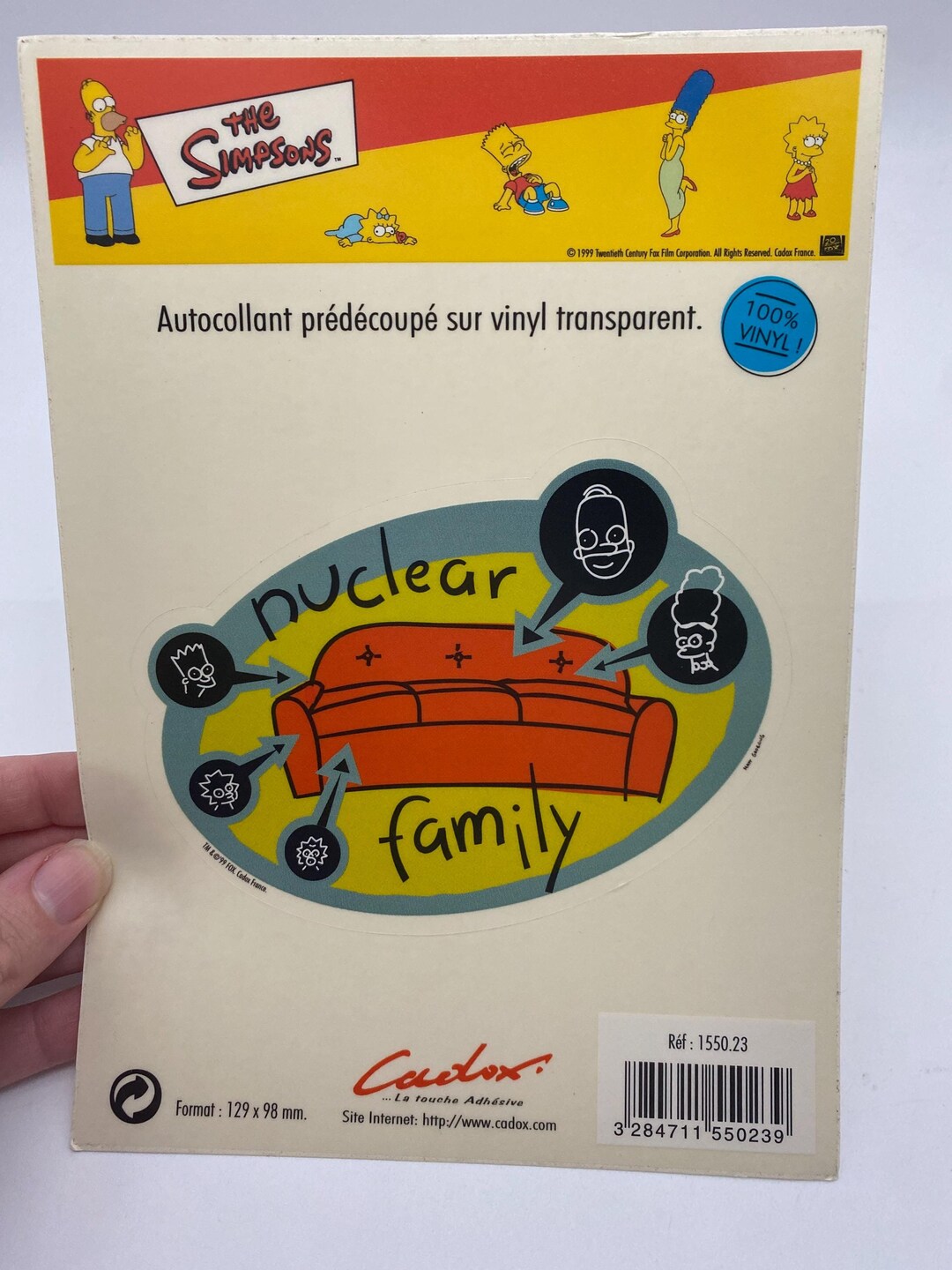 Vintage 1999 the Simpsons Nuclear Family Vinyl Window Sticker - Etsy
