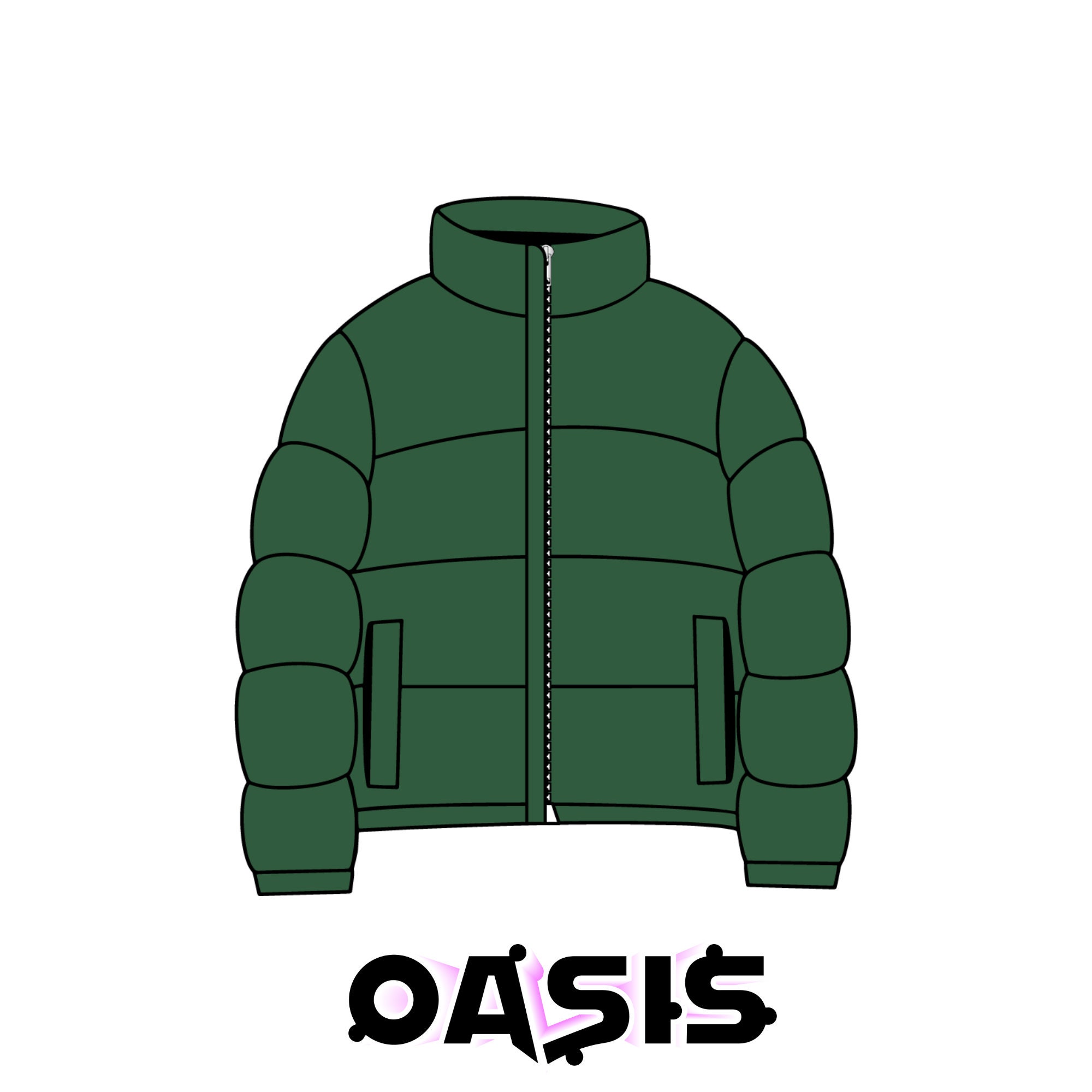 Puffer Jacket Mockup, Puffer Coat Mockup, Streetwear Vector Mockups for ...